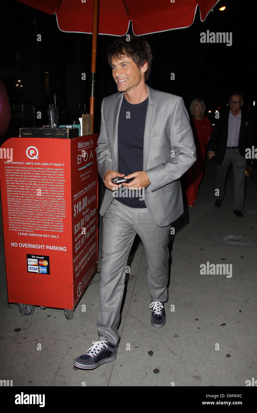 Rob Lowe outside BOA Steakhouse Los Angeles, California - 12.10.11 ...