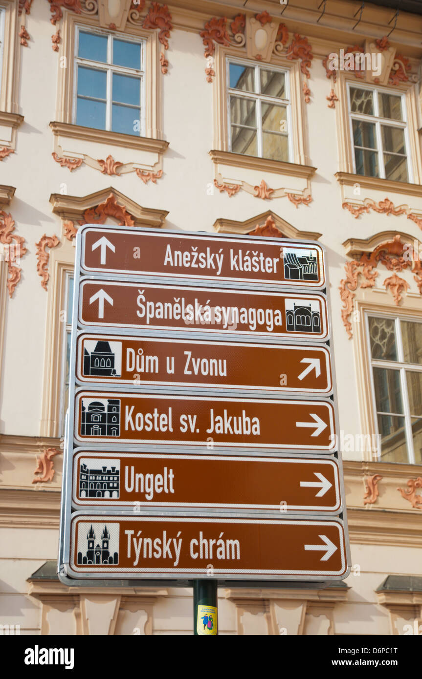 Prague czech republic street signs hi-res stock photography and images ...