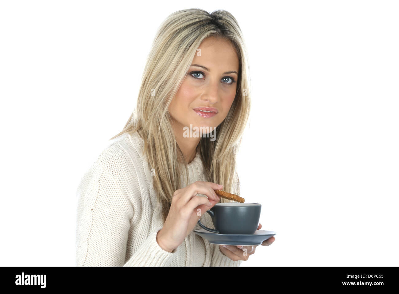 Dependable Confident Young Woman, Relaxing With Tea Or Coffee Hot ...