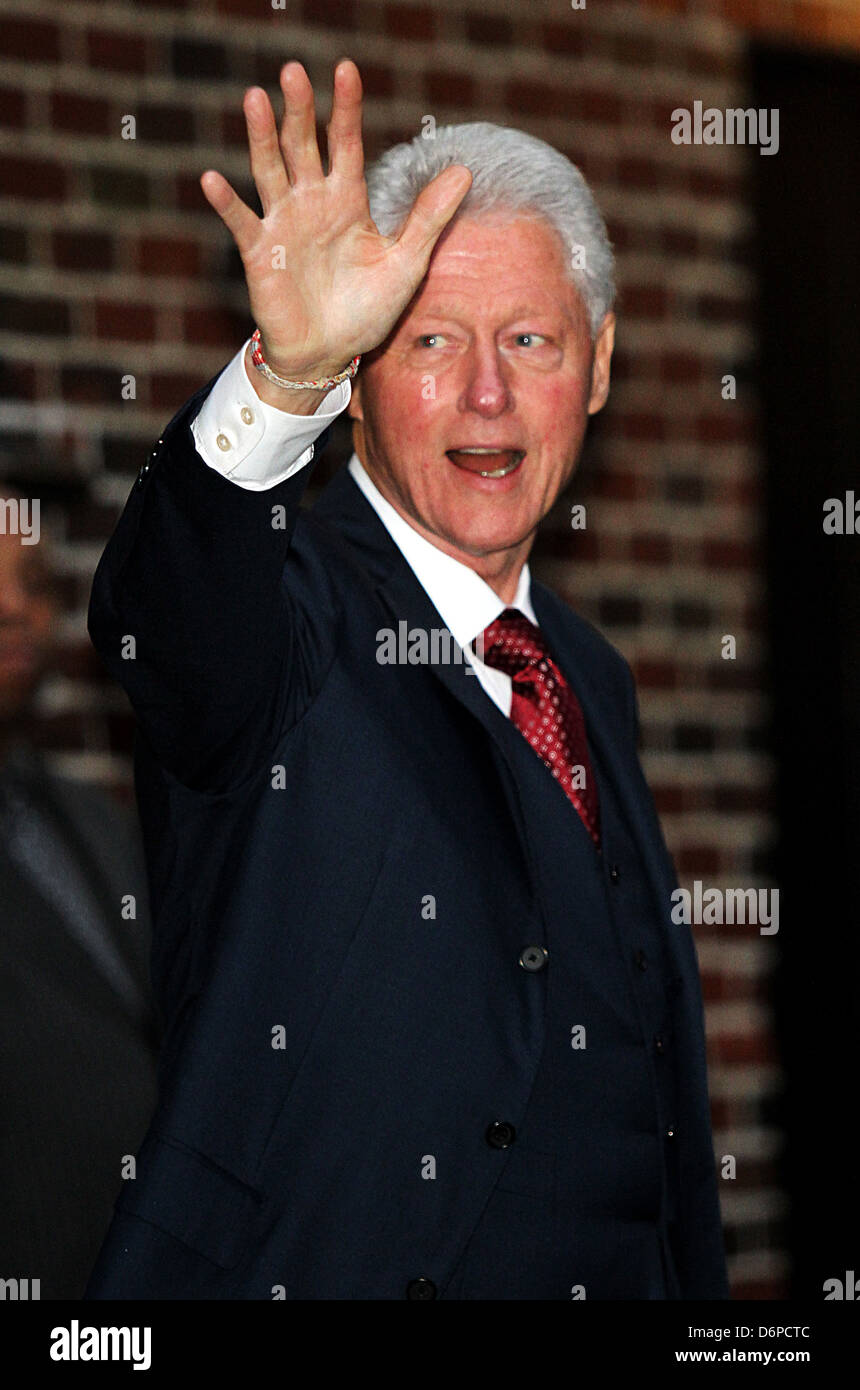 Former US President Bill Clinton 'The Late Show with David Letterman ...