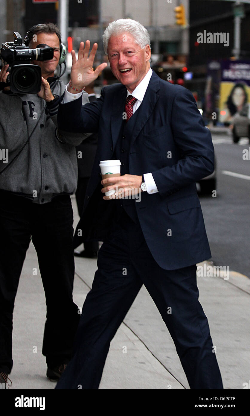 Former US President Bill Clinton 'The Late Show with David Letterman ...