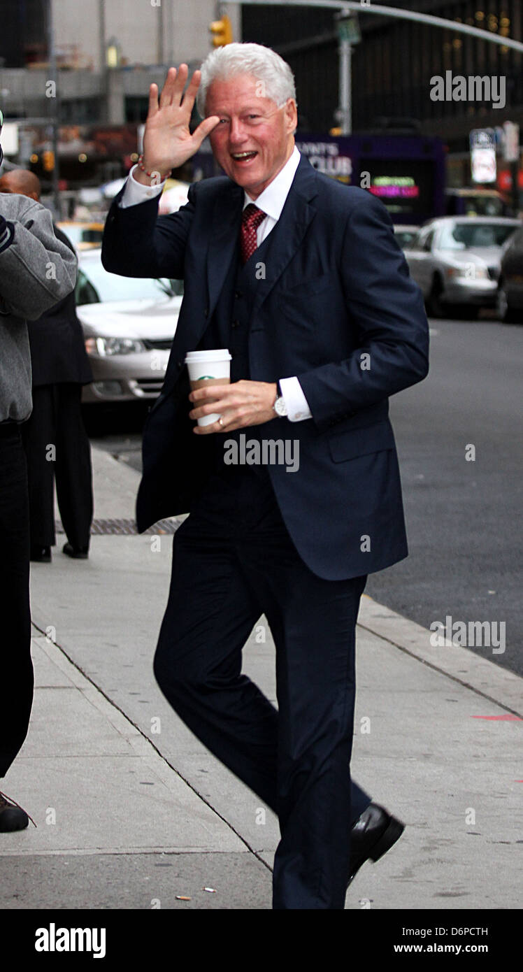 Former US President Bill Clinton 'The Late Show with David Letterman ...