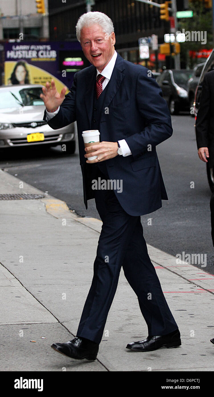 Former US President Bill Clinton 'The Late Show with David Letterman ...