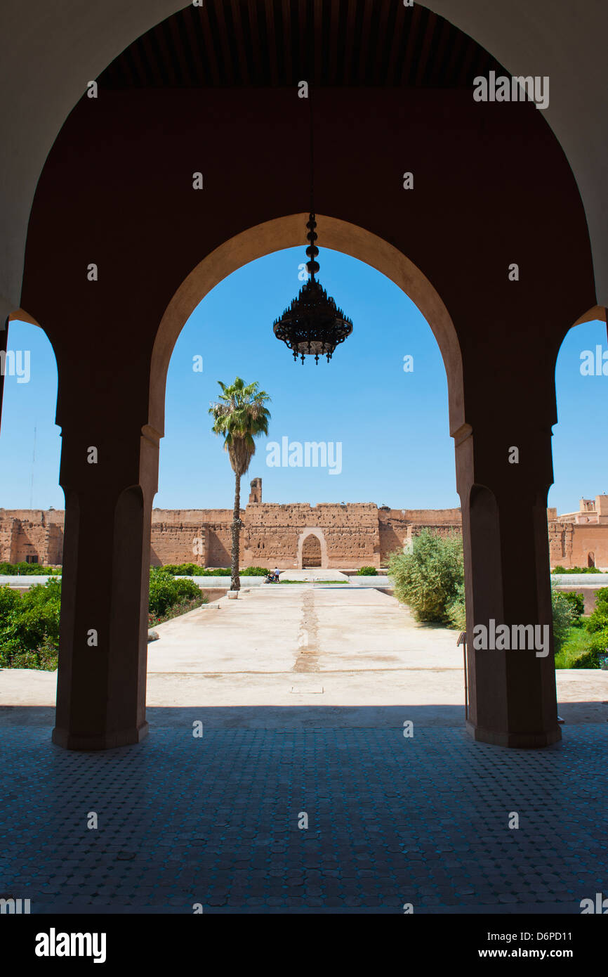 Arch at El Badi Palace, Marrakech, Morocco, North Africa, Africa Stock ...