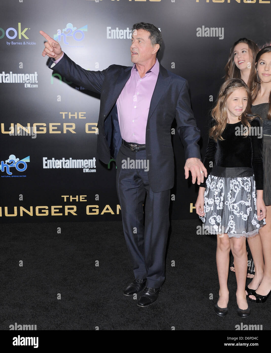 Sylvester Stallone World Premiere of 'The Hunger Games' held at Nokia ...
