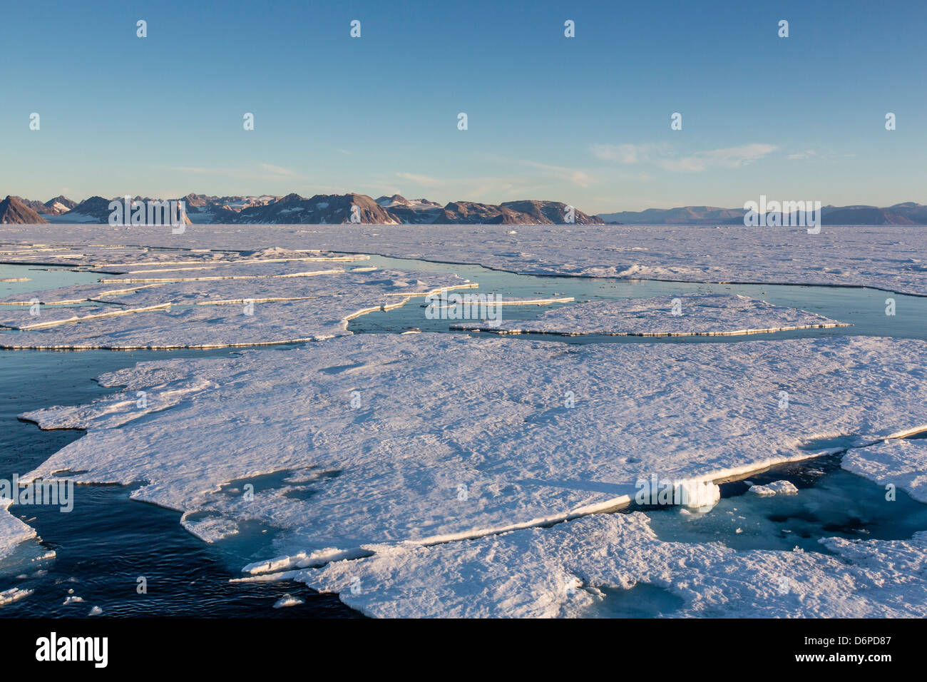 First year sea ice in Kong Oscar Fjord, Northeast Greenland, Polar ...