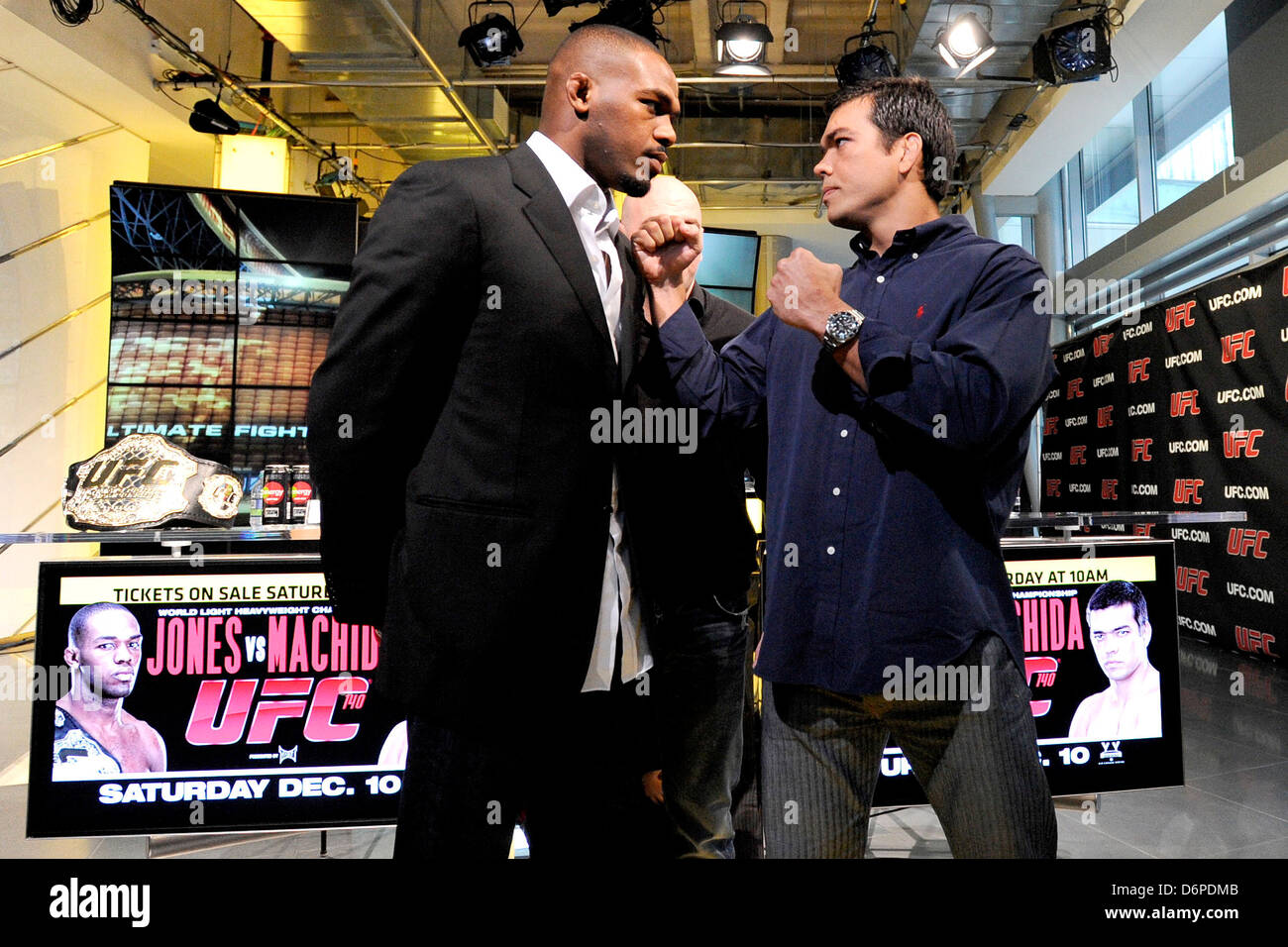 Jon Jones and Lyoto Machida UFC 140 press conference at The Air Canada ...