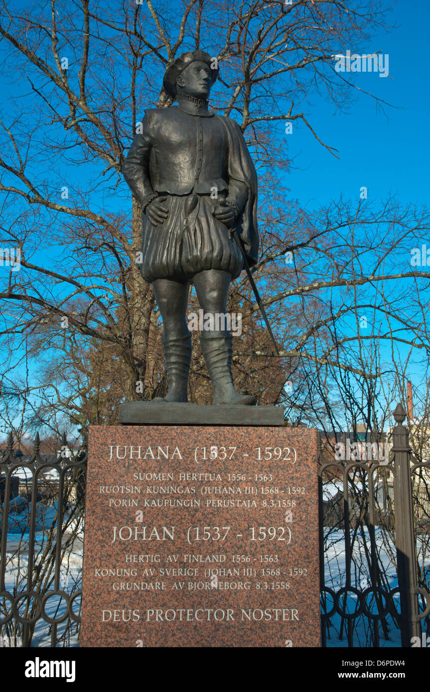 Juhana Herttua the Johan the Duke the founder of the city statue Pori ...