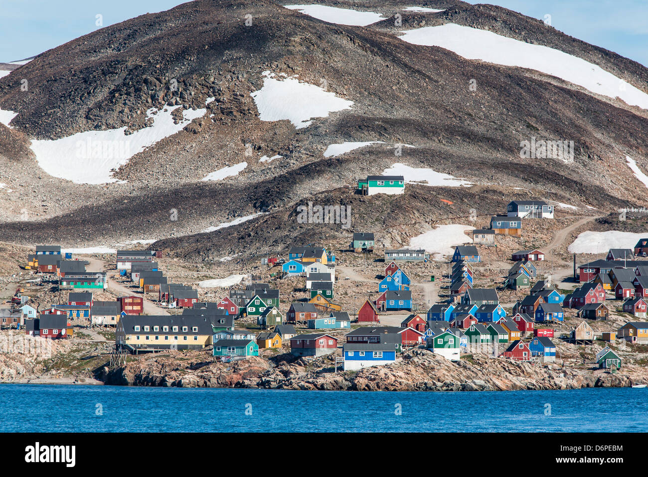Inuit village, Ittoqqortoormiit, Scoresbysund, Northeast Greenland ... Inuit village, Ittoqqortoormiit, Scoresbysund, Northeast Greenland ...