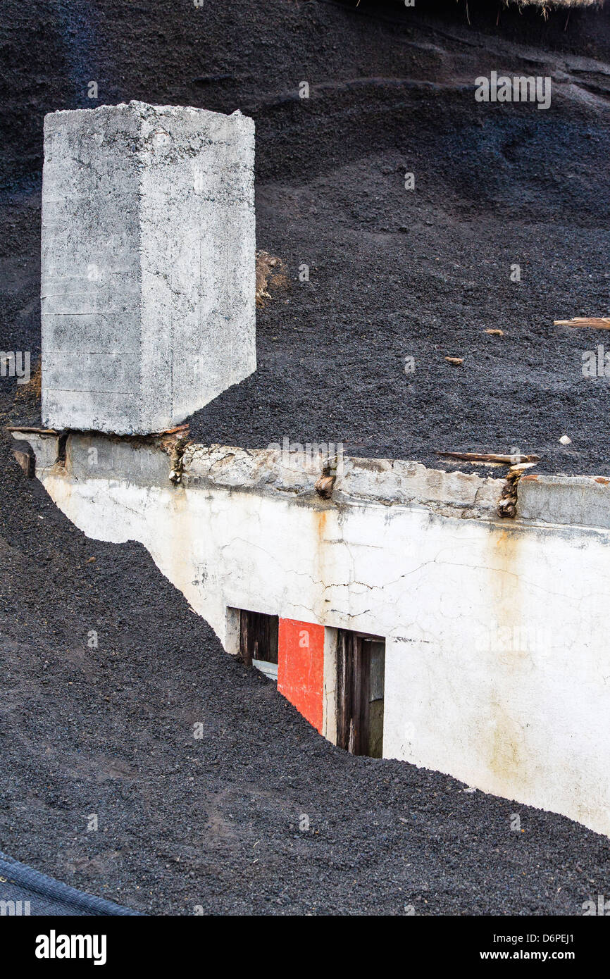 Damage from recent lava flow on Heimaey Island, Iceland, Polar Regions ...