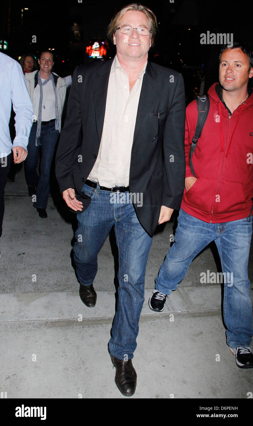 Val Kilmer arriving at the Staples Center for the Los Angeles Clippers ...