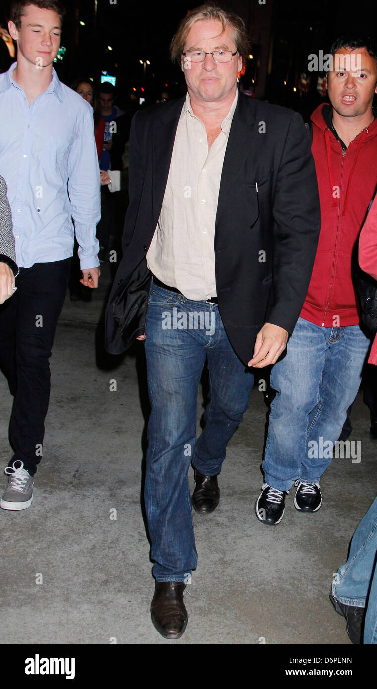 Val Kilmer arriving at the Staples Center for the Los Angeles Clippers ...