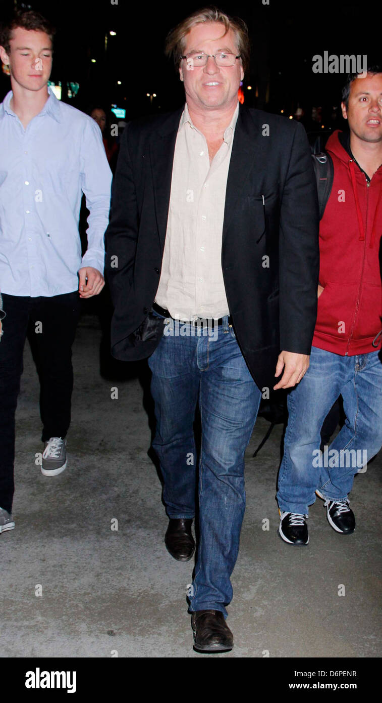 Val Kilmer arriving at the Staples Center for the Los Angeles Clippers ...