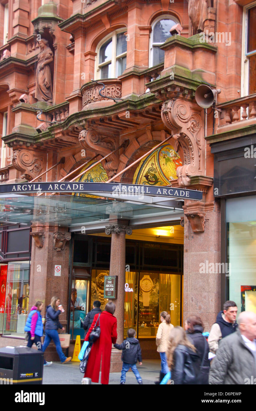 Entrance to Argyll Arcade Glasgow Stock Photo - Alamy