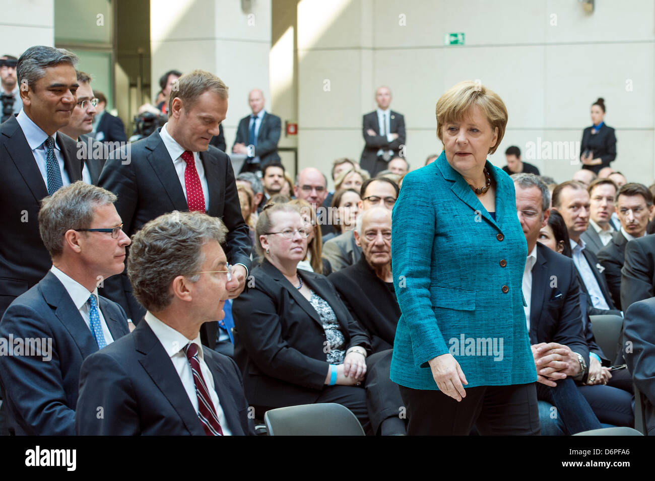 Berlin, Germany. April 22nd 2013. German Chancellor Angela Merkel and ...