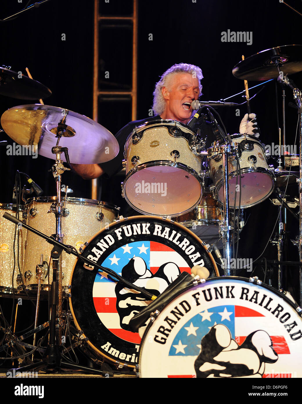 Don Brewer of Grand Funk Railroad performs at the Seminole Coconut ...