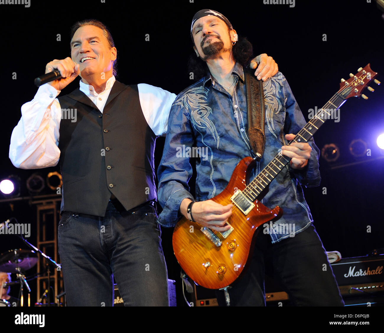 Max Carl and Bruce Kulick of Grand Funk Railroad perform at the ...