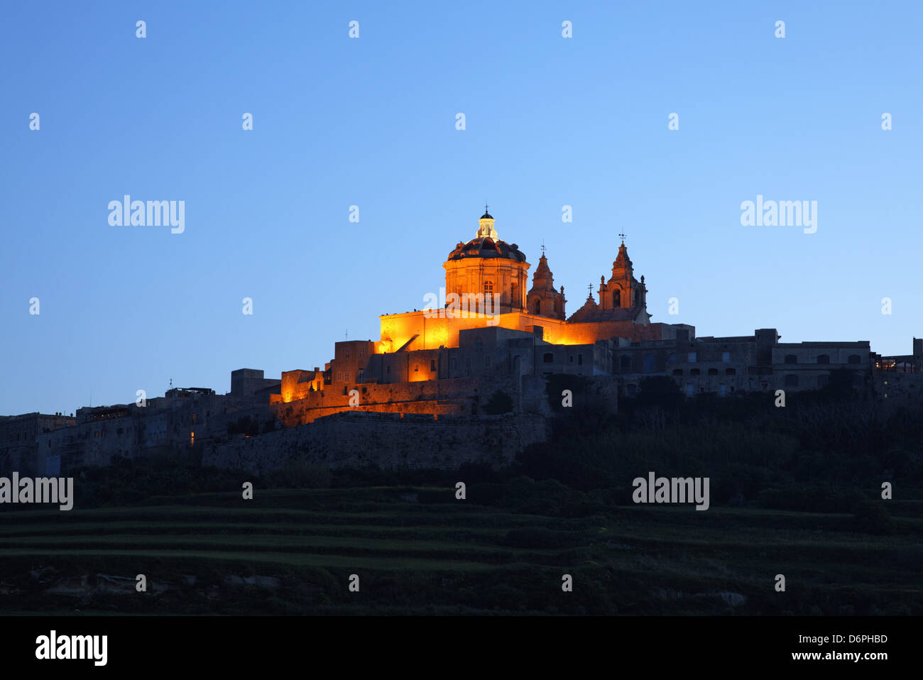 Mdina at night malta hi-res stock photography and images - Alamy