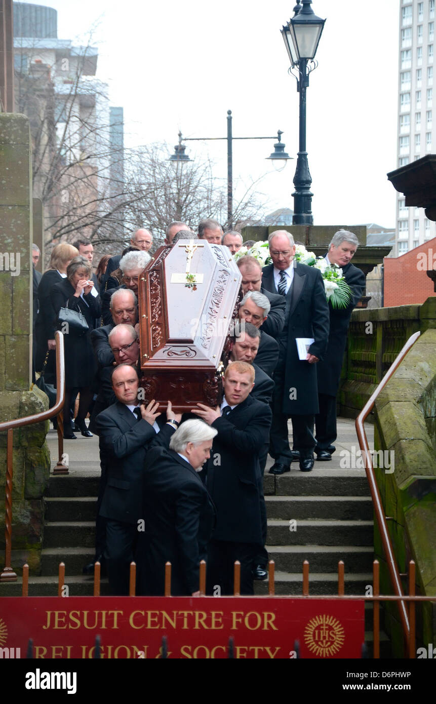 Celtic manager Neil Lennon acts as a pall bearer The funeral of Paul ...