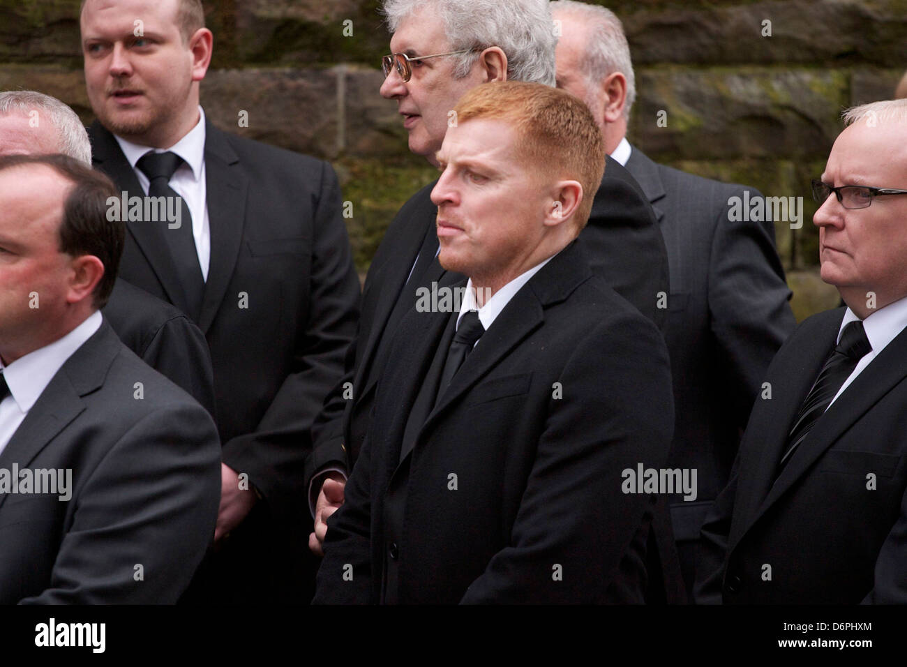 Celtic manager Neil Lennon The funeral of Paul McBride QC, held at St ...