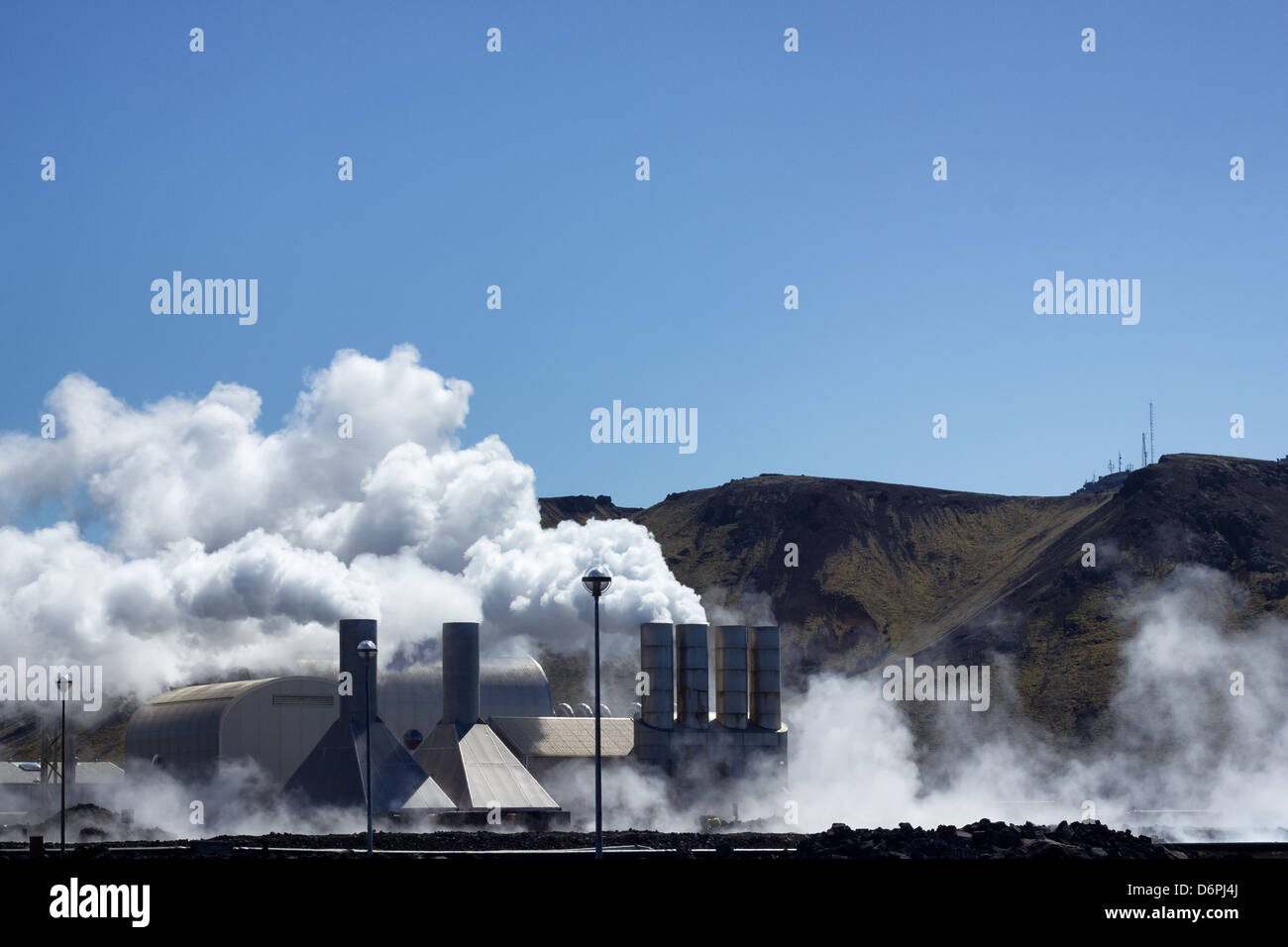 Geothermal Power Plant Iceland Stock Photos & Geothermal Power Plant ...