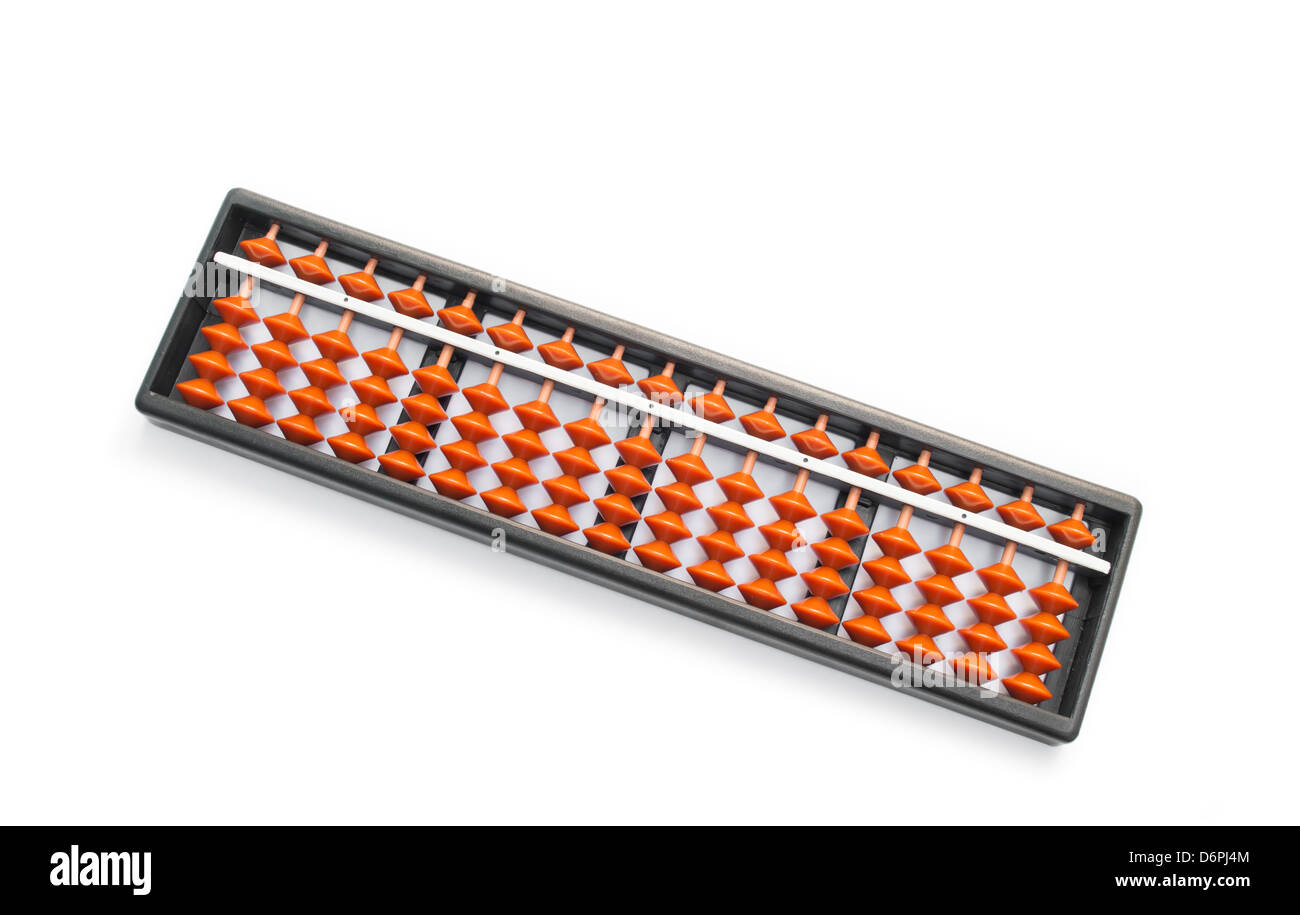 An abacus isolated on the white background Stock Photo - Alamy