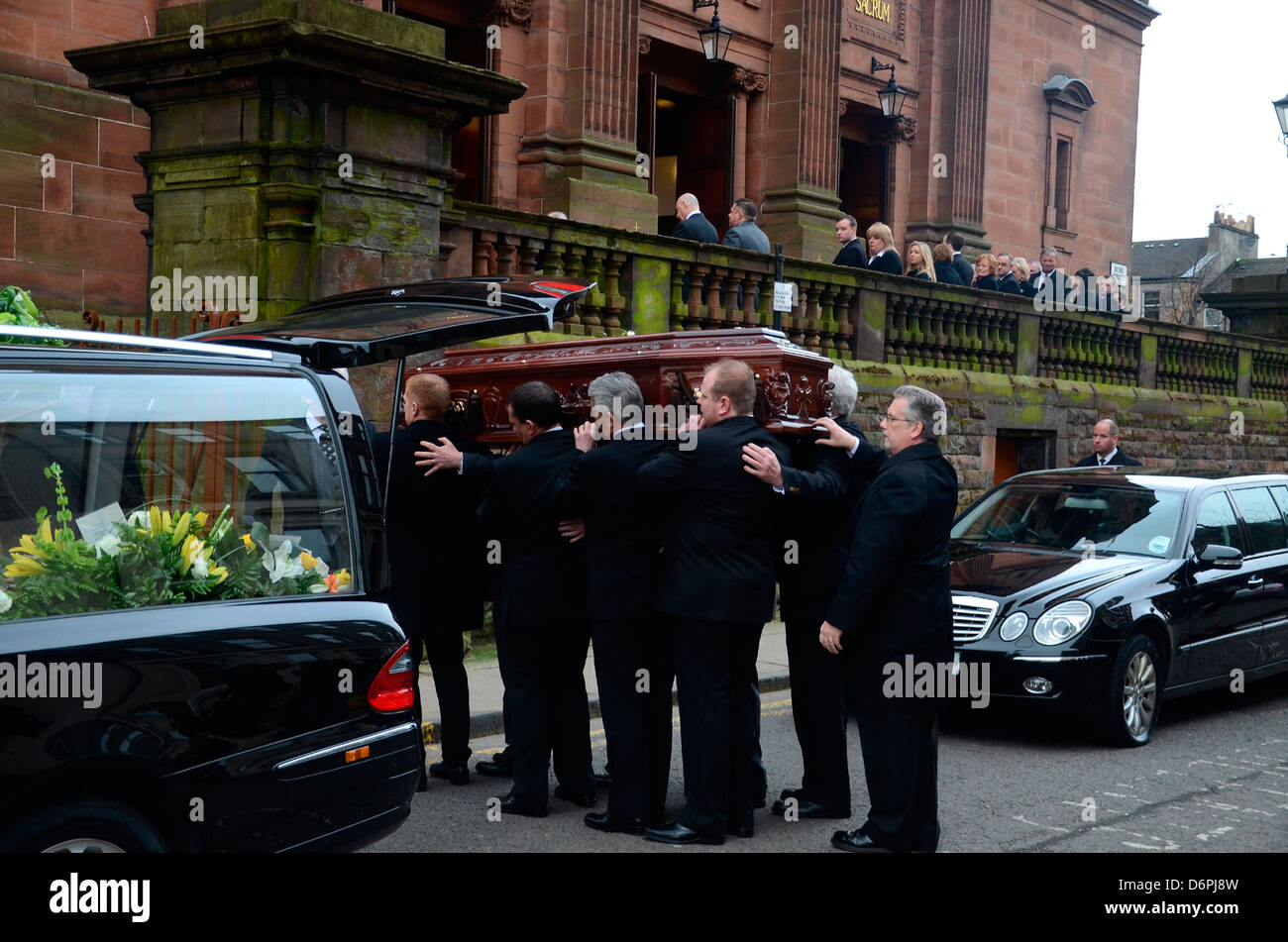 Celtic manager Neil Lennon acts as a pall bearer The funeral of Paul ...
