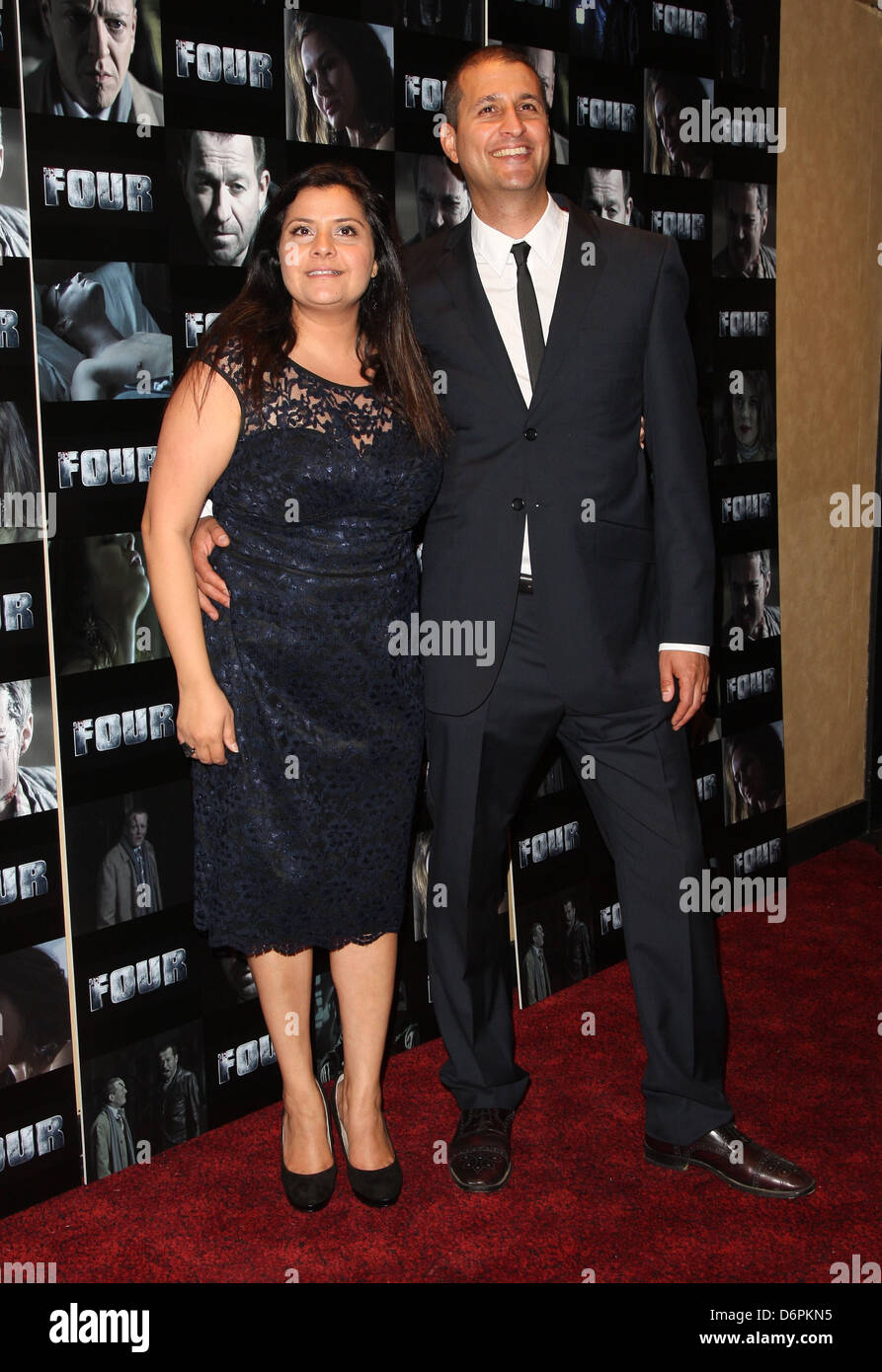 Nina Wadia and Raiomond Mirza Four UK film premiere held at the Empire ...