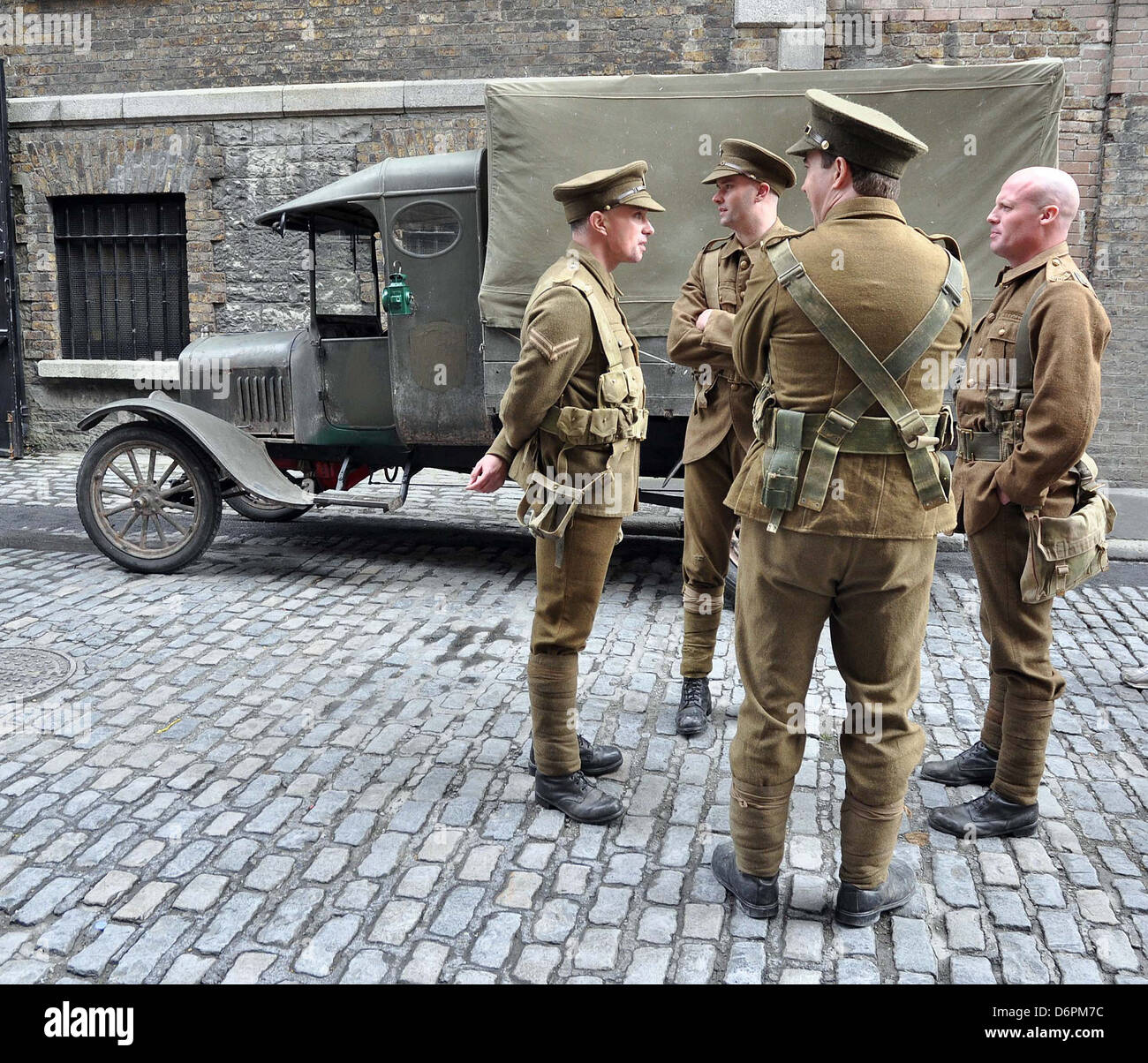 DUBLIN / IRELAND 10-10-11 BIG JIM LARKIN ( LIAM CUNNINGHAM ) FILMING A ...