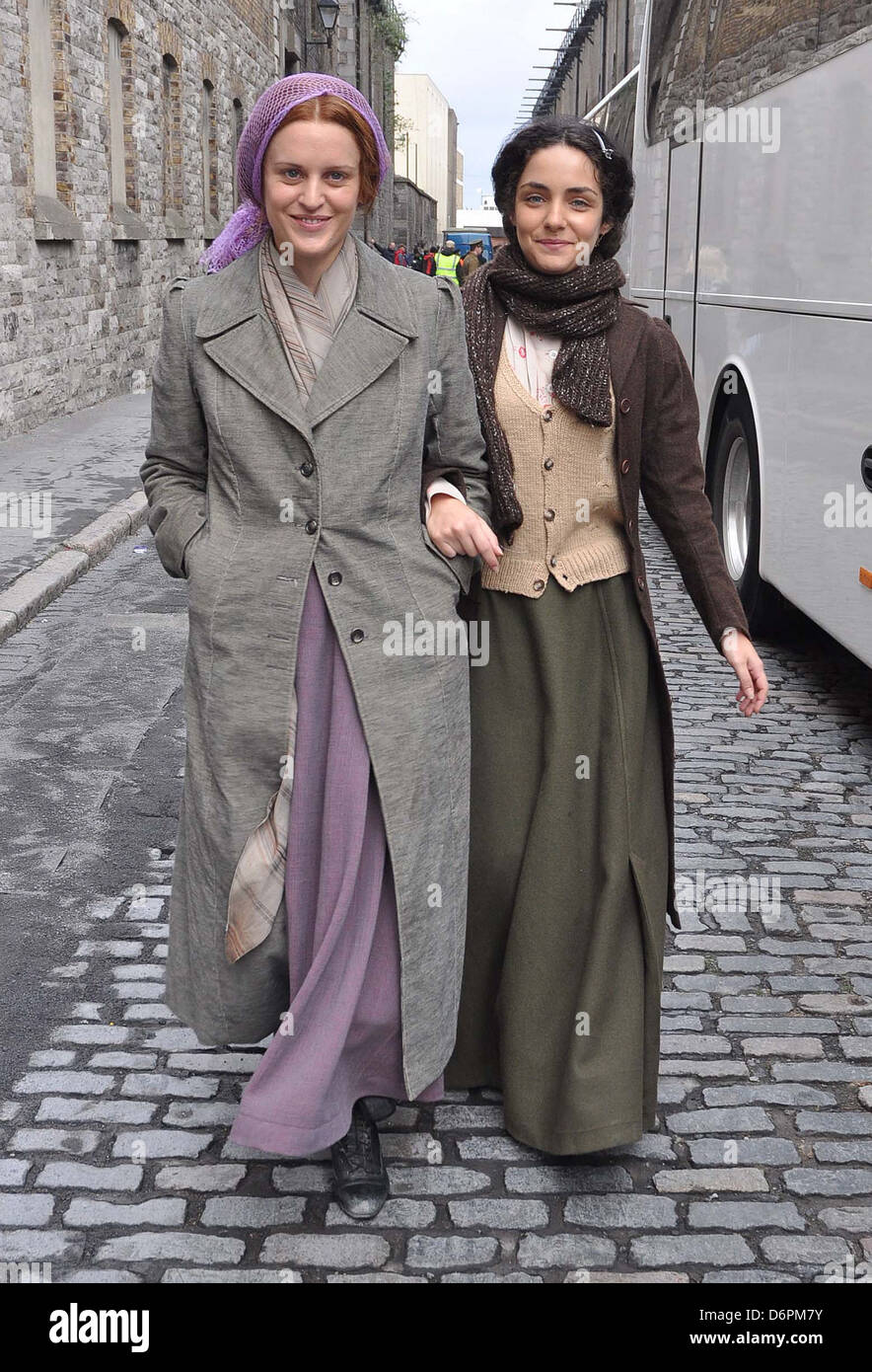 DUBLIN / IRELAND 10-10-11 BIG JIM LARKIN ( LIAM CUNNINGHAM ) FILMING A ...