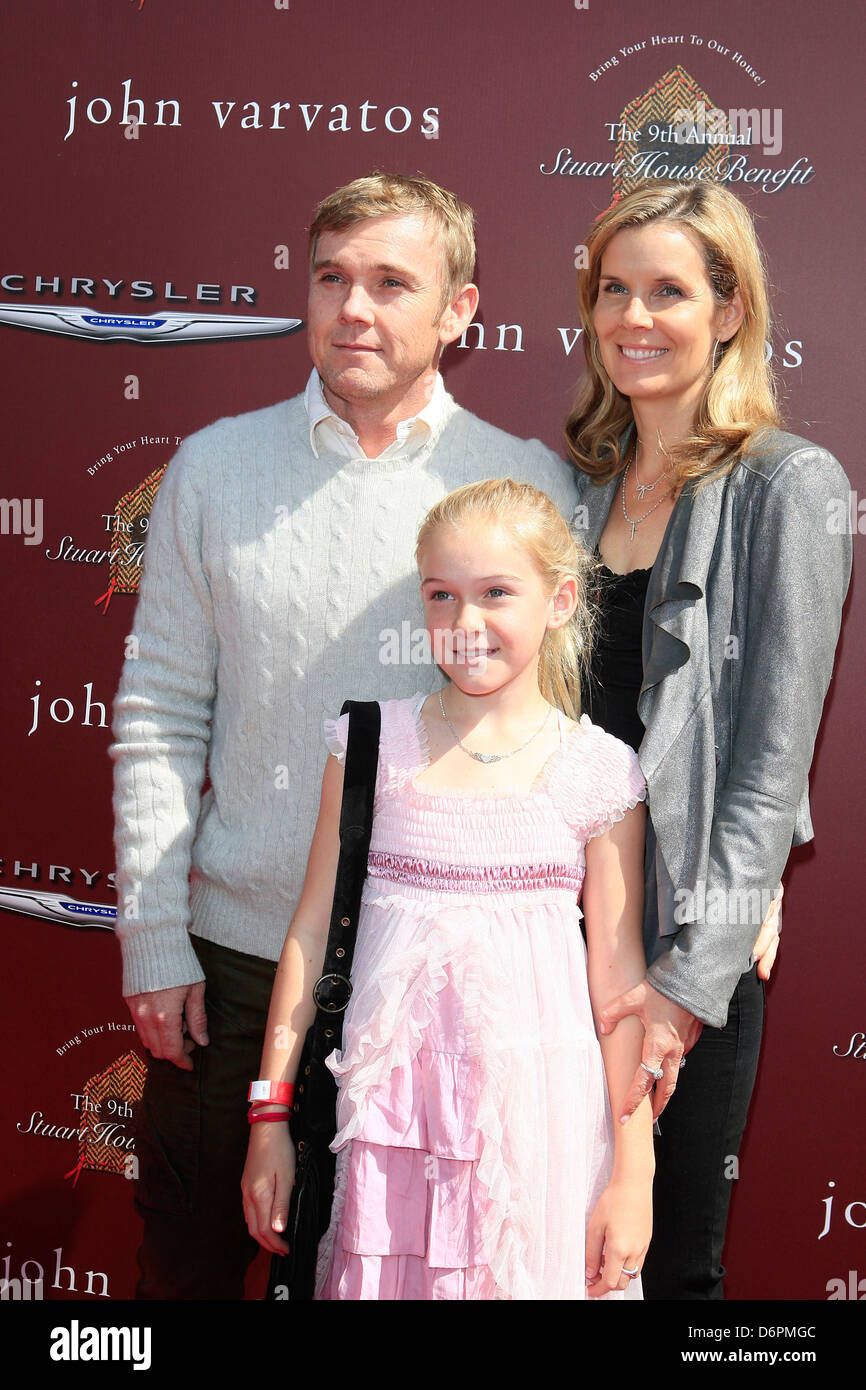 Ricky Schroder, wife Andrea, daughter at the 9th Annual John Varvatos ...