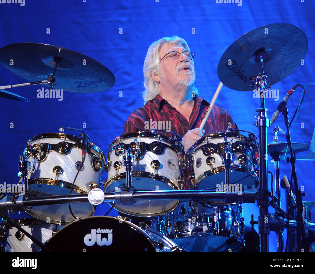 Graeme Edge of the Moody Blues perform on the opening night of the 2012 ...