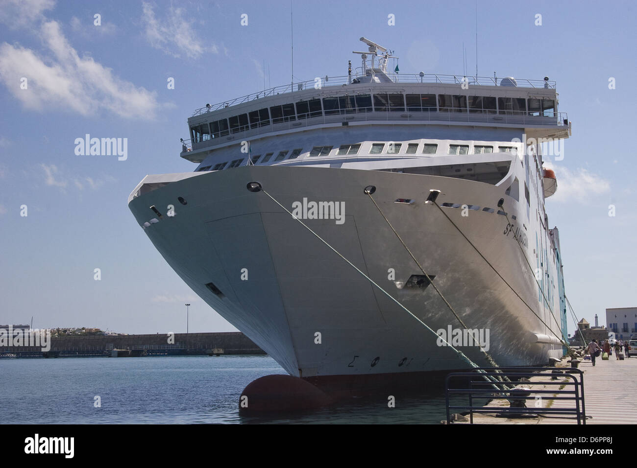 Ferry at the port Stock Photo - Alamy