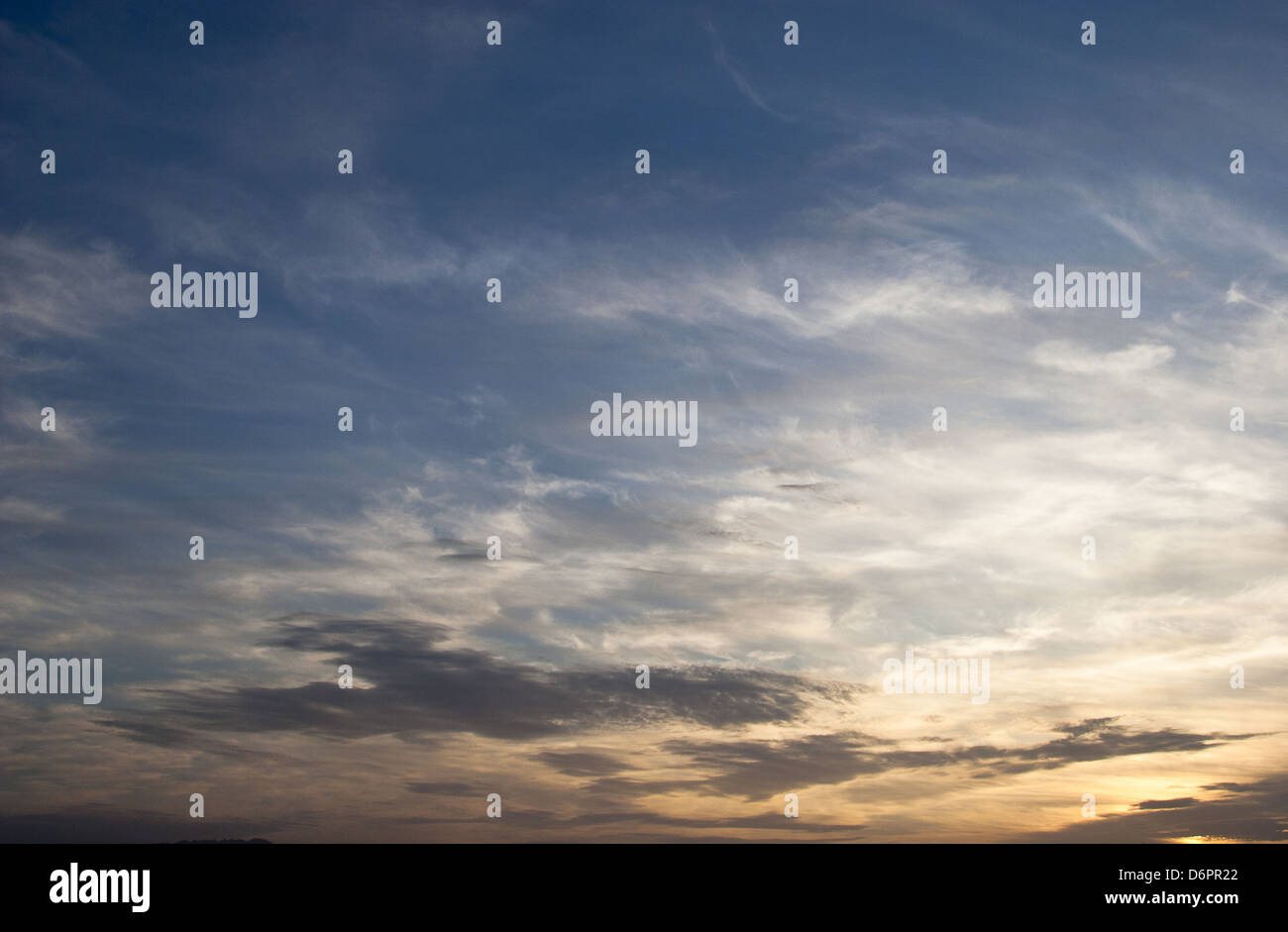 Colourful sunset sky clouds at the evening Stock Photo - Alamy