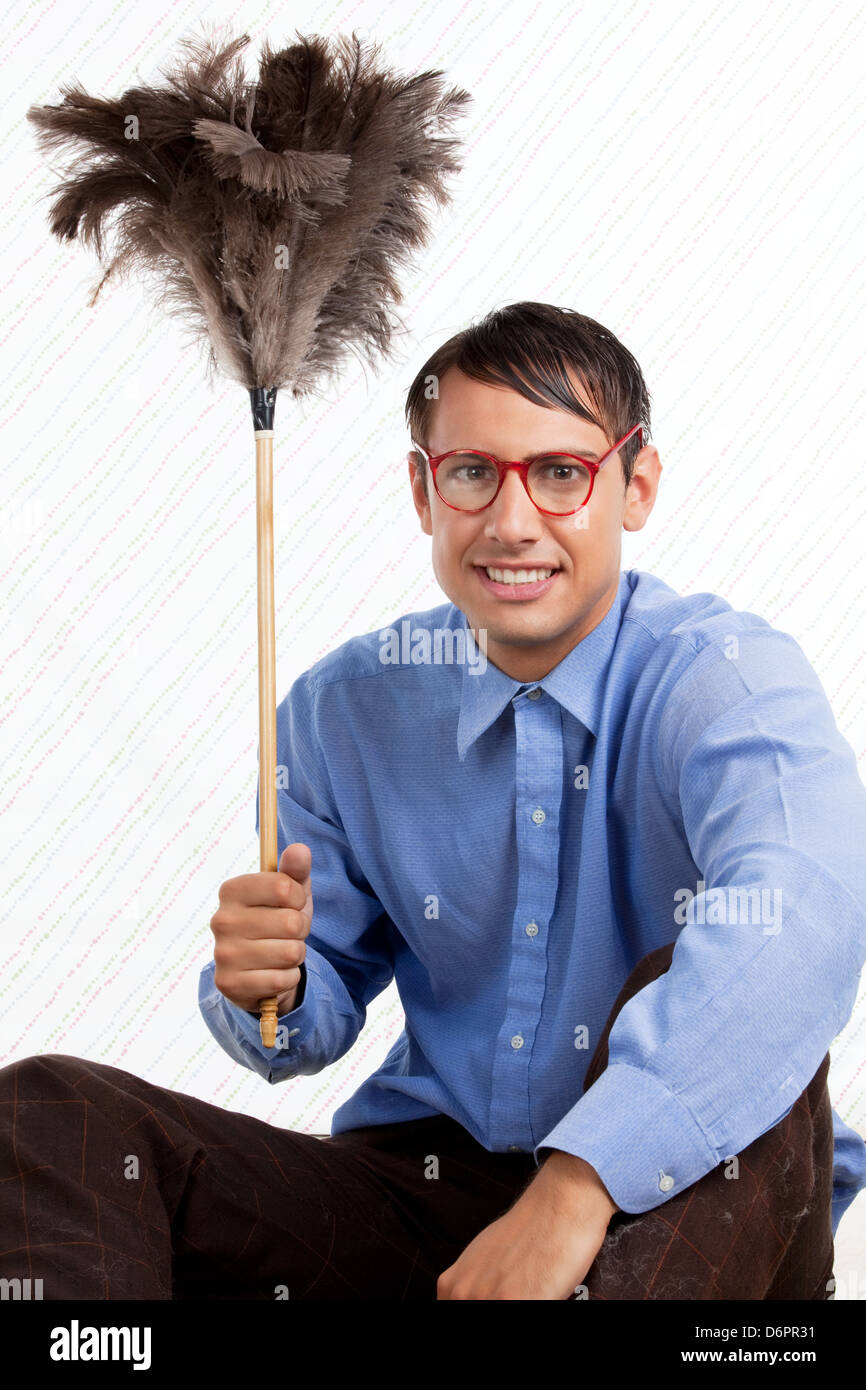 Handsome man hold retro hi-res stock photography and images - Alamy