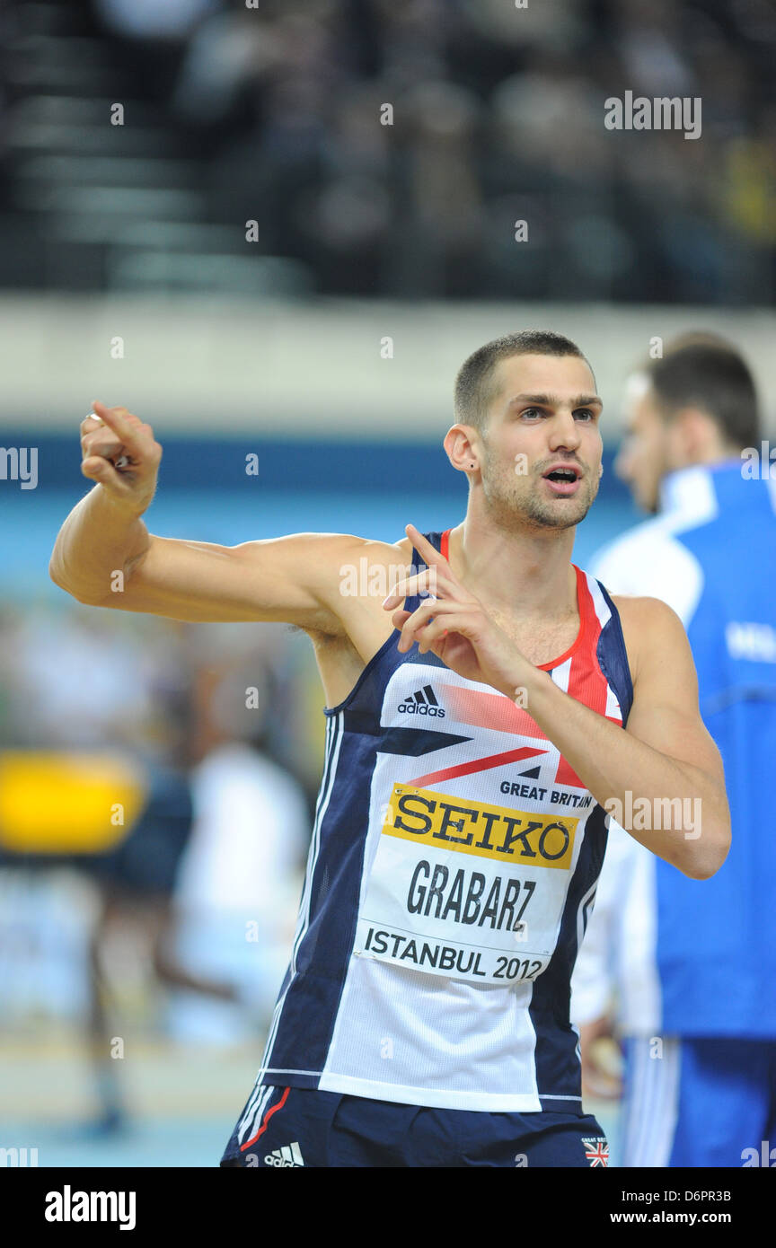 Robert Grabarz of Great Britain competes in the Men’s High Jump Final ...