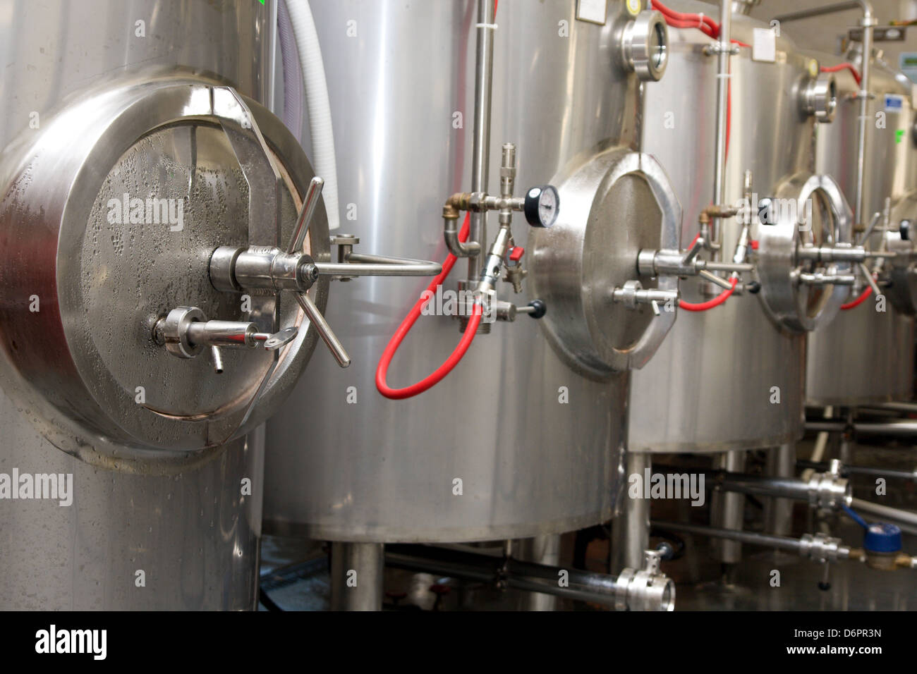 Modern interior of a brewery Stock Photo - Alamy