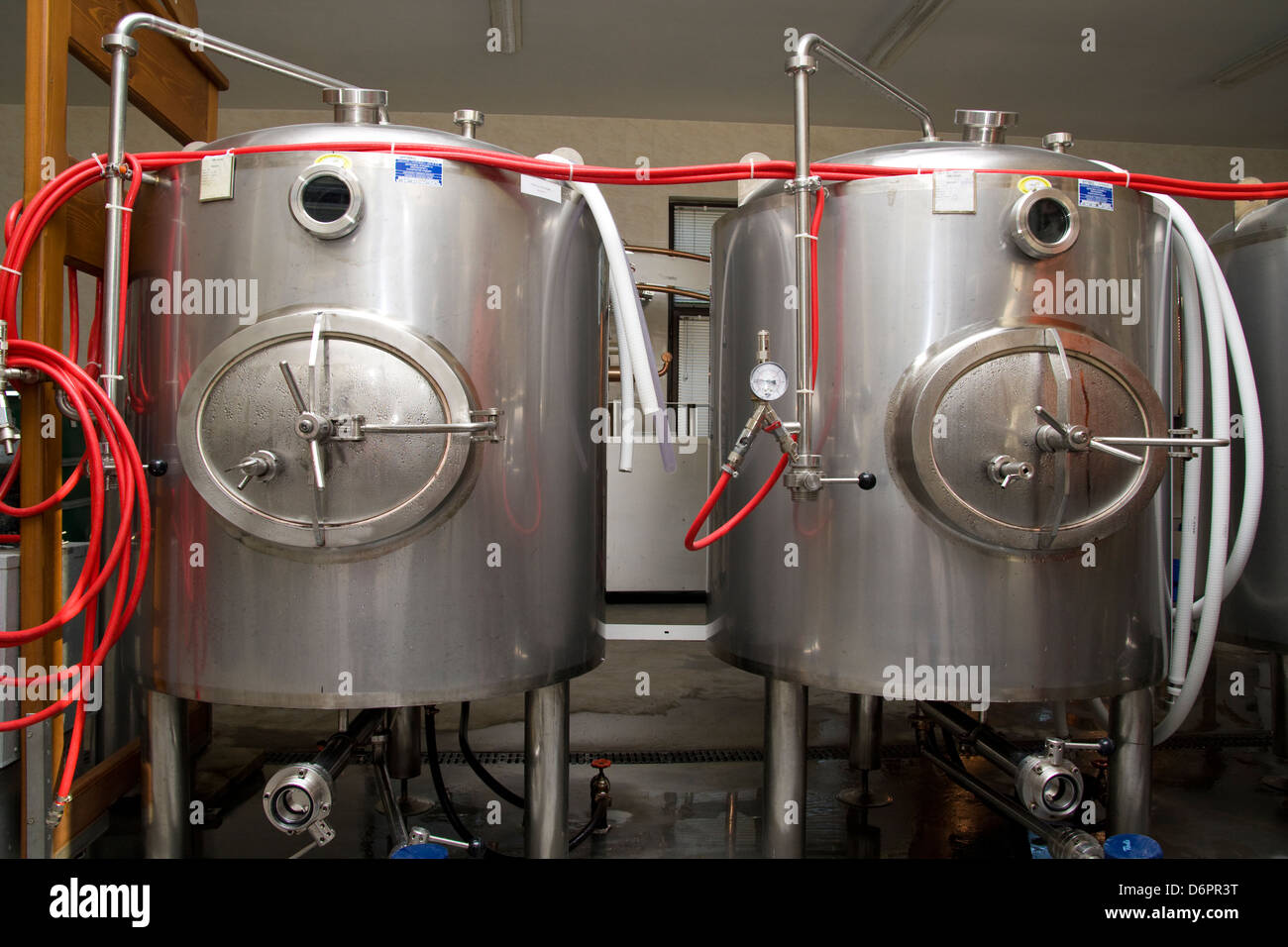 Modern interior of a brewery Stock Photo - Alamy