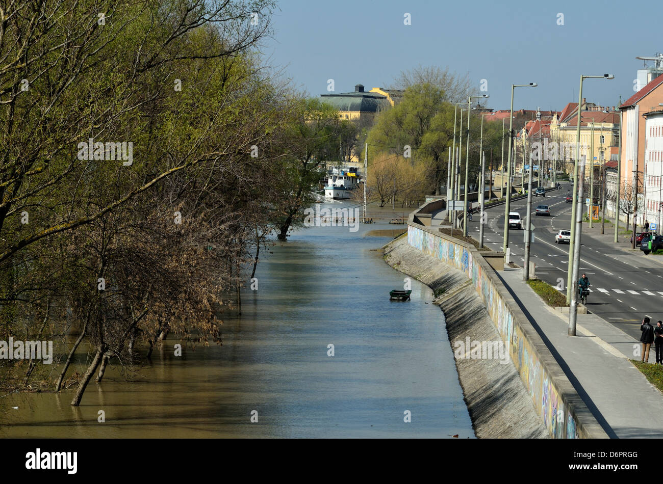Flooding on the River Tisza at Szeged Hungary CEE Quai Felso Tisza Part ...