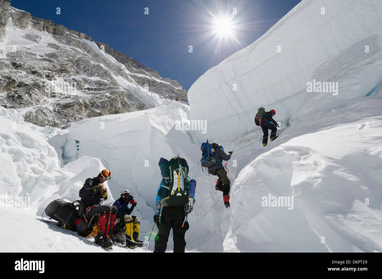Everest and khumbu ice fall hi-res stock photography and images - Alamy