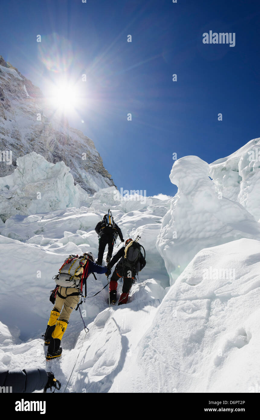 Khumbu icefall crevasse hi-res stock photography and images - Alamy
