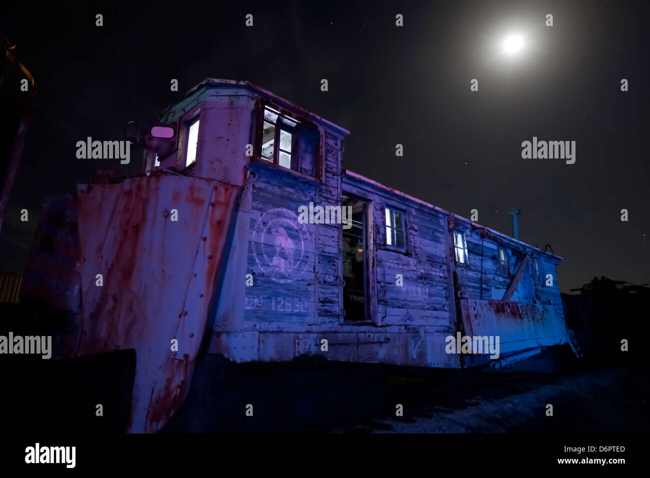 Old trail snowplow, Texas State Railroad, Rusk, Texas, USA Stock Photo ...