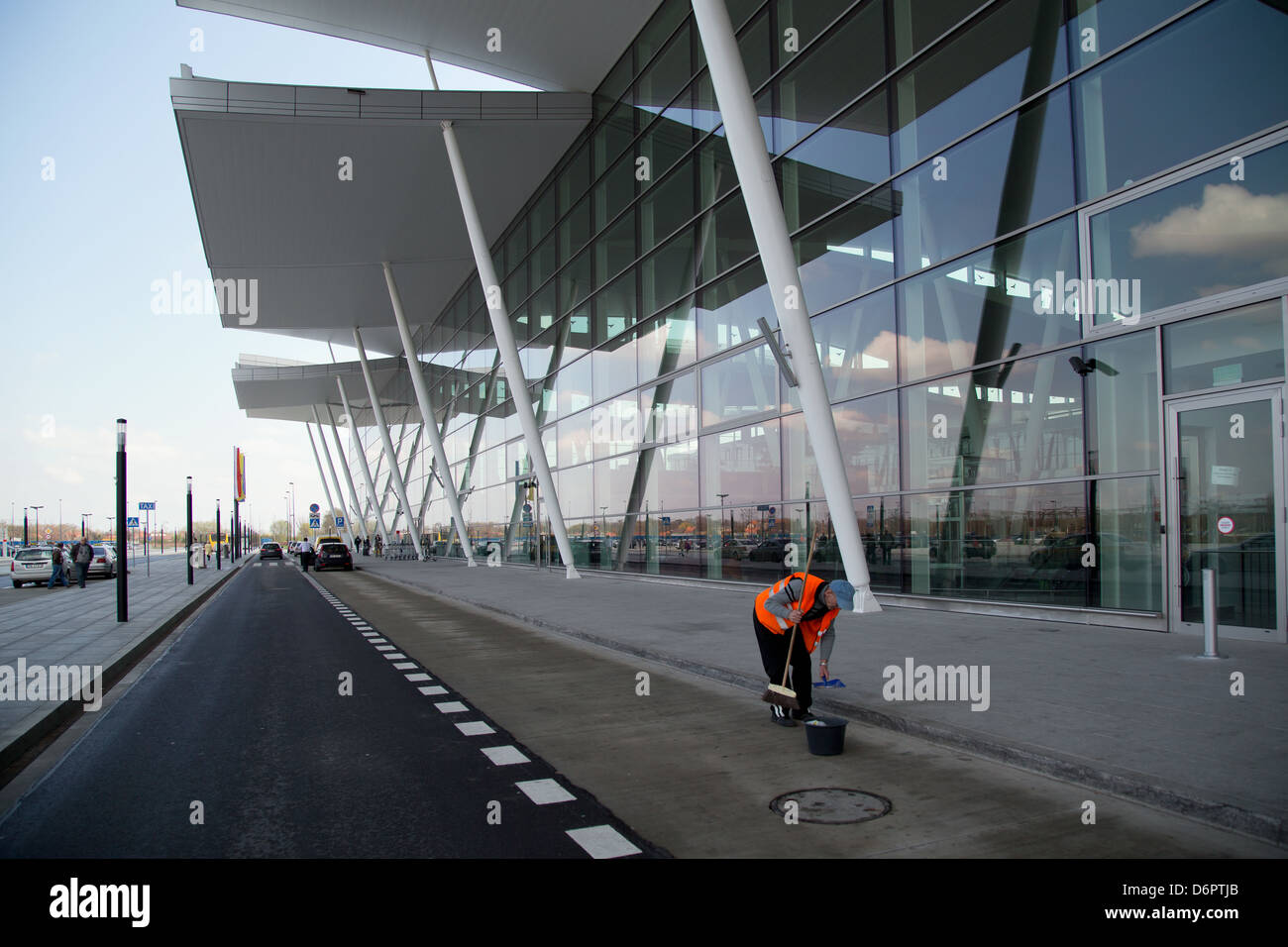Wroclaw, Poland, Exterior view of the new terminal of the Copernicus ...