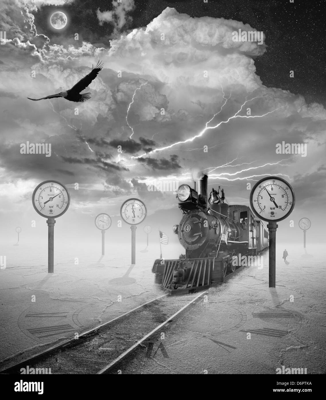 Train track travel Black and White Stock Photos & Images - Alamy