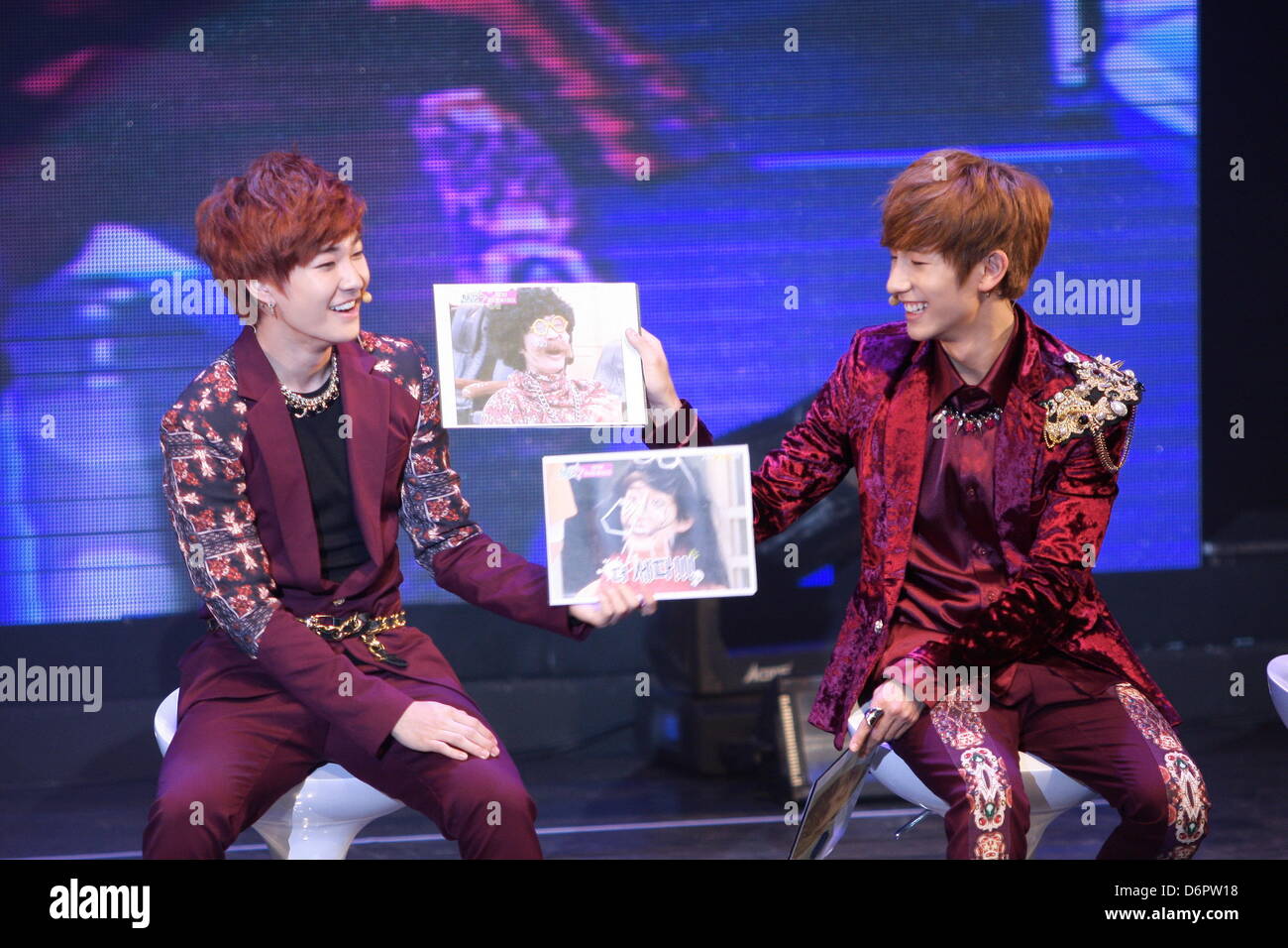 South Korean idol group BOYFRIEND attened fans meeting activity in ...