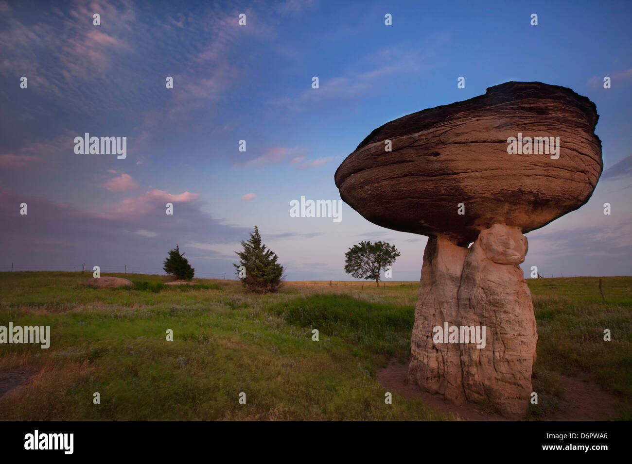 Hoodoo rock formations, Mushroom Rock State Park, Kansas, USA Stock ...