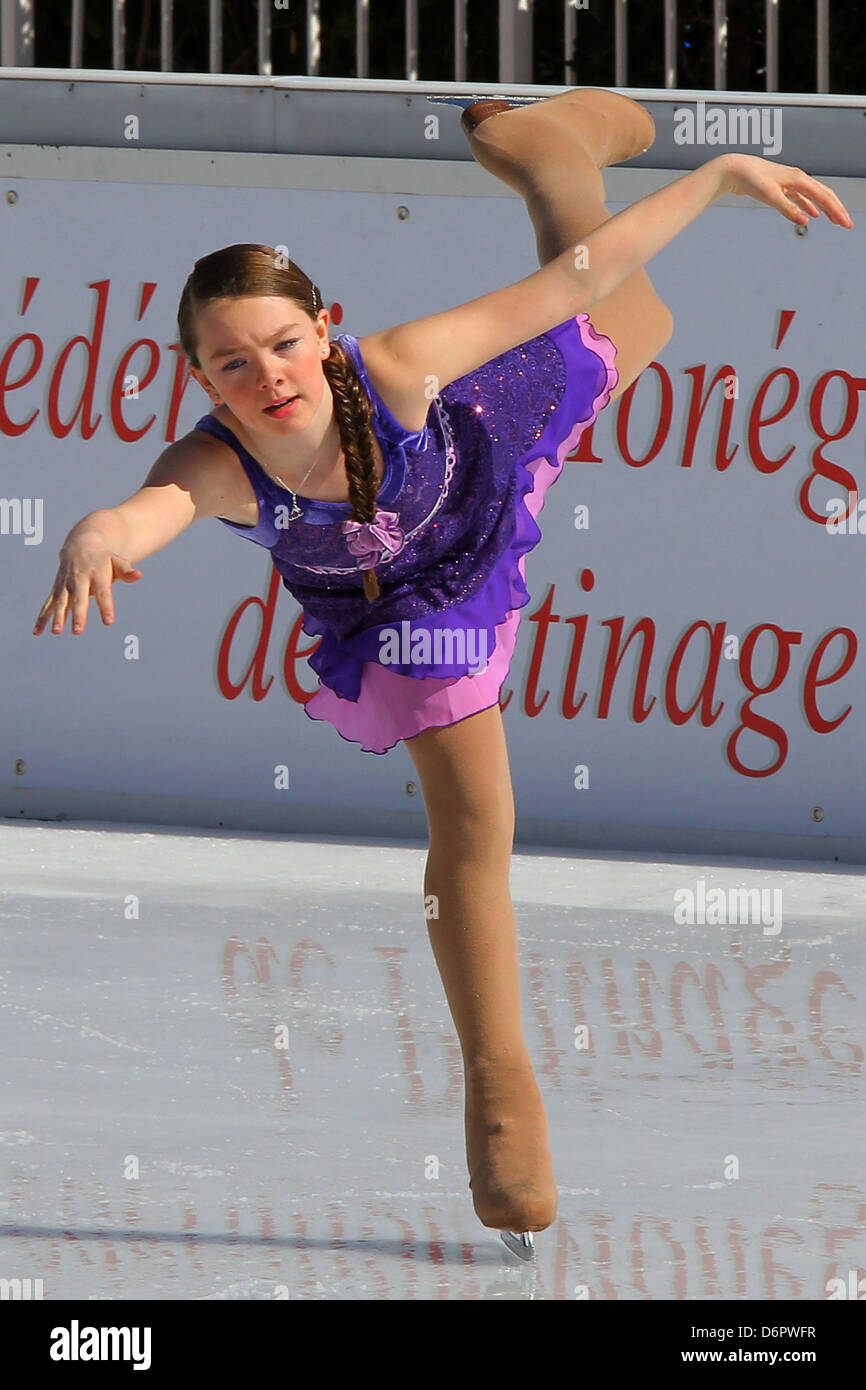 Princess Alexandra of Hanover skates during the 2012 Monaco Figure ...