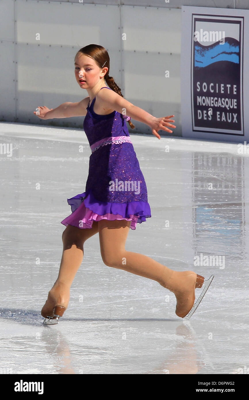 Princess Alexandra of Hanover skates during the 2012 Monaco Figure ...
