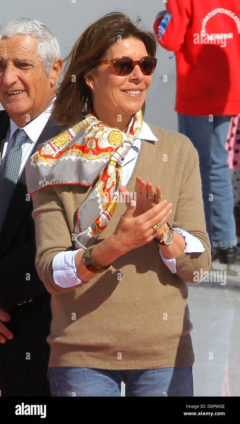 Princess Caroline of Monaco watches her daughter Princess Alexandra of ...