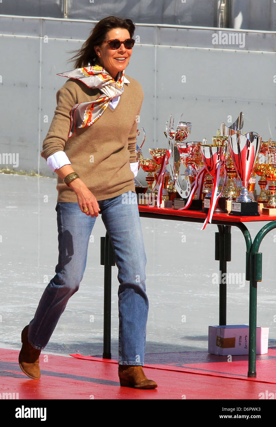 Princess Caroline of Monaco watches her daughter Princess Alexandra of ...